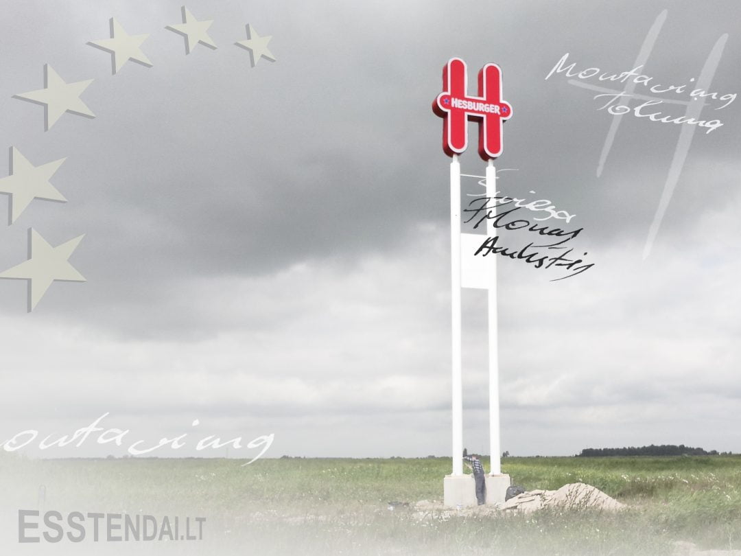 Metalinis nestandartinis stendas 6 m. - Stendai
