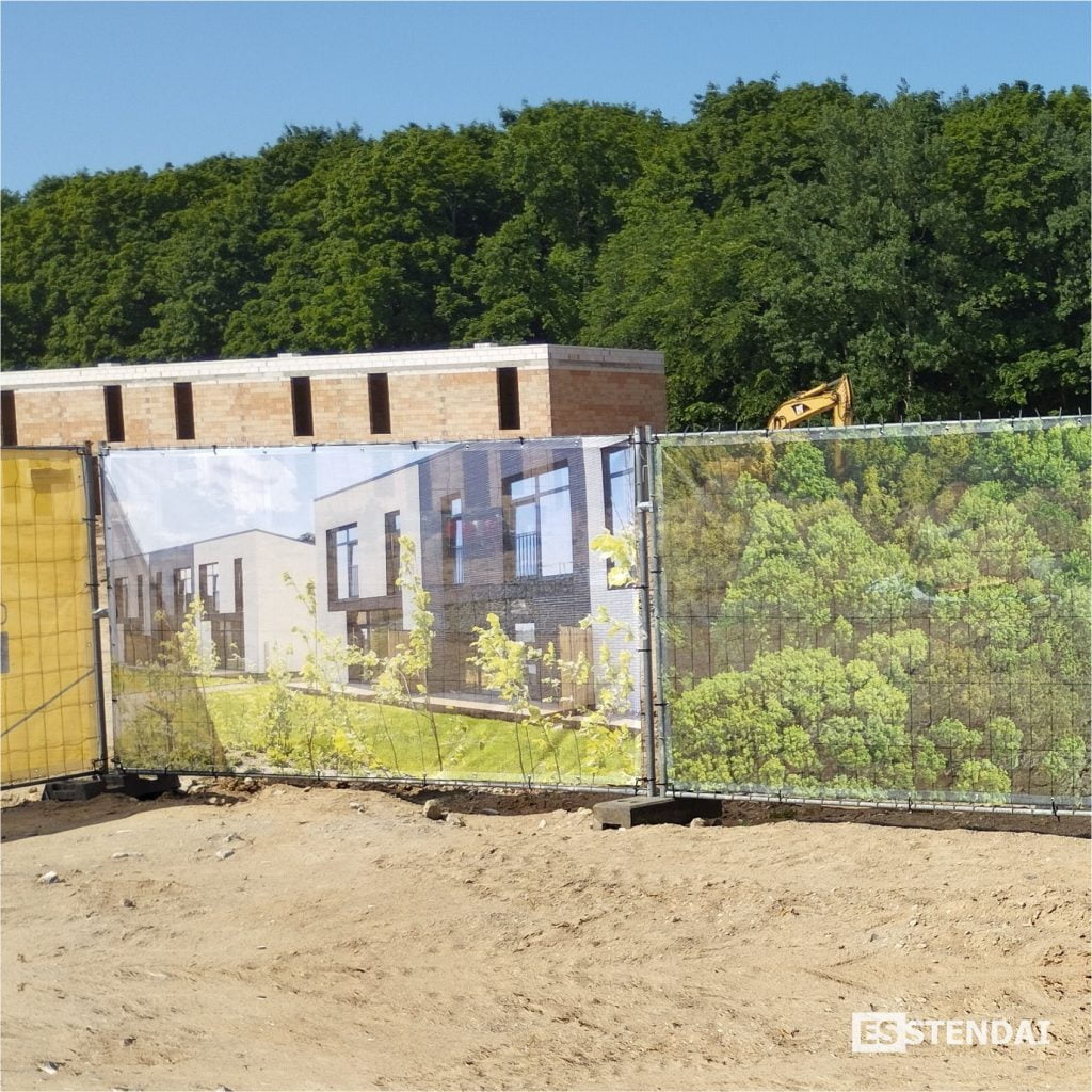 Mesh tentas statybviečių tvoros segmentui - Stendai